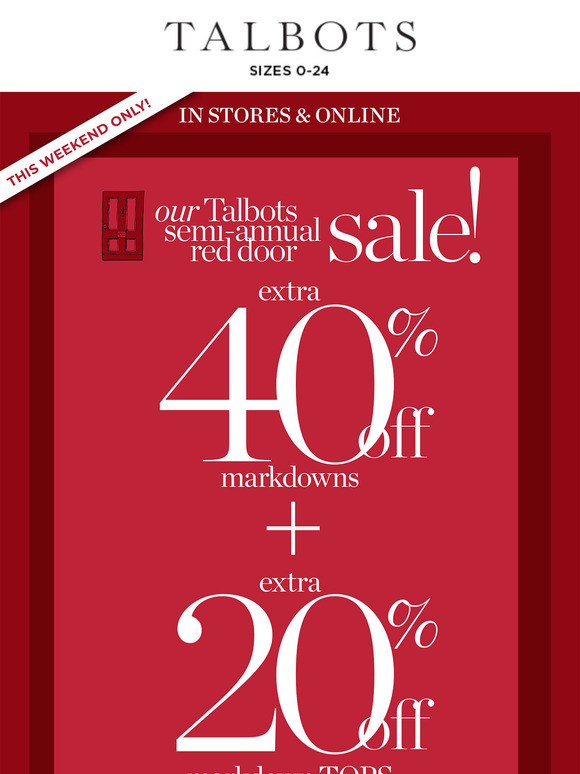 Talbots: EXTRA! EXTRA! 40% + 20% off sale TOPS | Milled