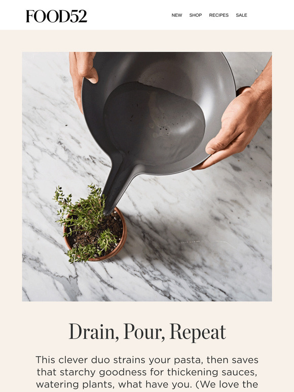 Food52: A colander & bowl for saving precious pasta water. | Milled