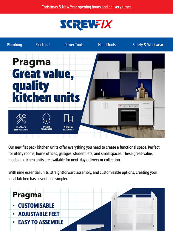 Screwfix: Introducing our new range of versatile kitchen units 🛠️ | Milled