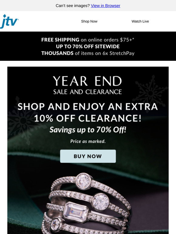 JTV: Year End Sale! Save on perfectly priced clearance jewelry 🎆 | Milled