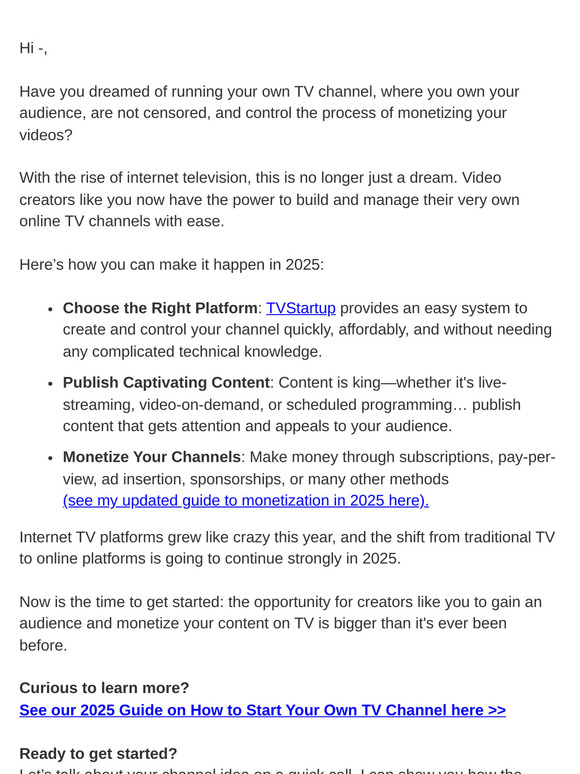 TV Startup: —, how to launch your own TV channel in 2025 | Milled