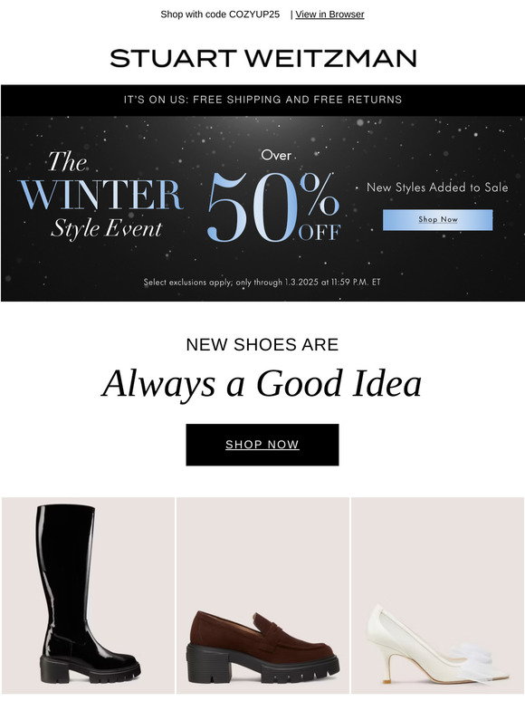 Stuart Weitzman: Sale Continues: Over 50% Off + So Many New Styles You ...