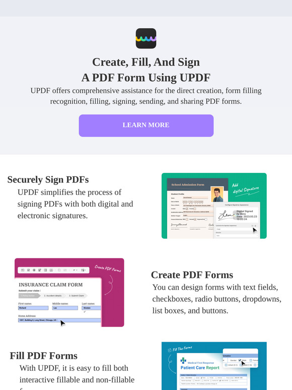 UPDF: 📝Create, Fill, And Sign A PDF Form in One Place | UPDF | Milled