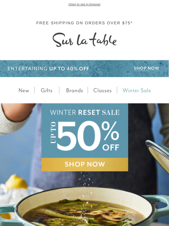 Sur La Table: Reset & refresh with up to 50% off cookware, electrics ...