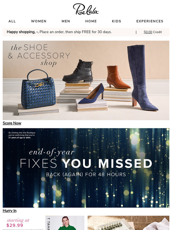 Rue La La: THE SHOE & ACCESSORY SHOP 👢 👜 | Milled