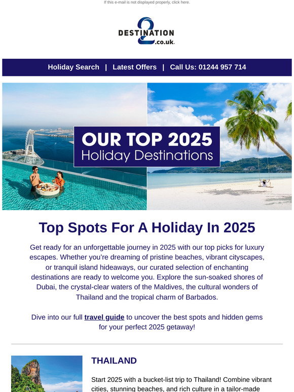 Destination2: Discover Our 2025 Holiday Hotspots | Milled