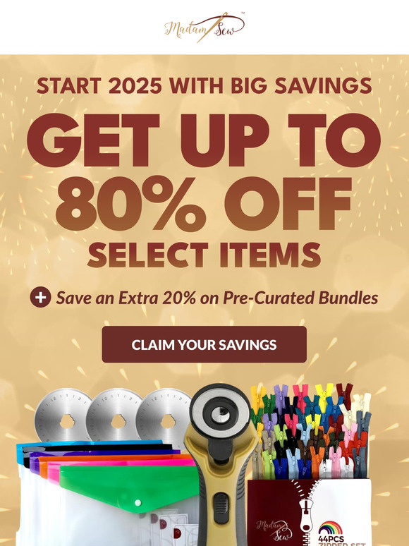 Madam Sew: Sew Your Way Into 2025 with Up to 80% OFF 🎉 | Milled