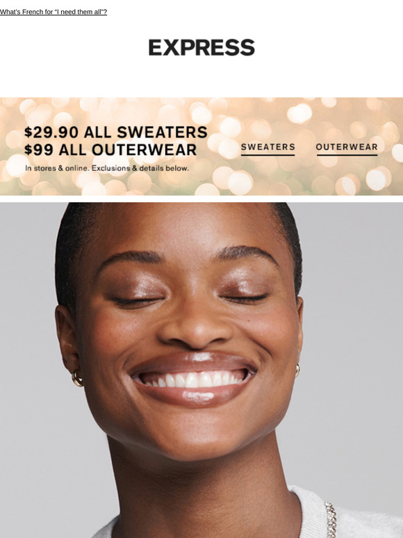 Express: $29.90 SWEATERS | Pretty little details 🎀 | Milled