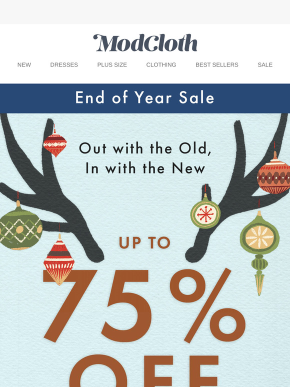Modcloth: Massive Year-End Sale: Up to 75% OFF! 💥 | Milled