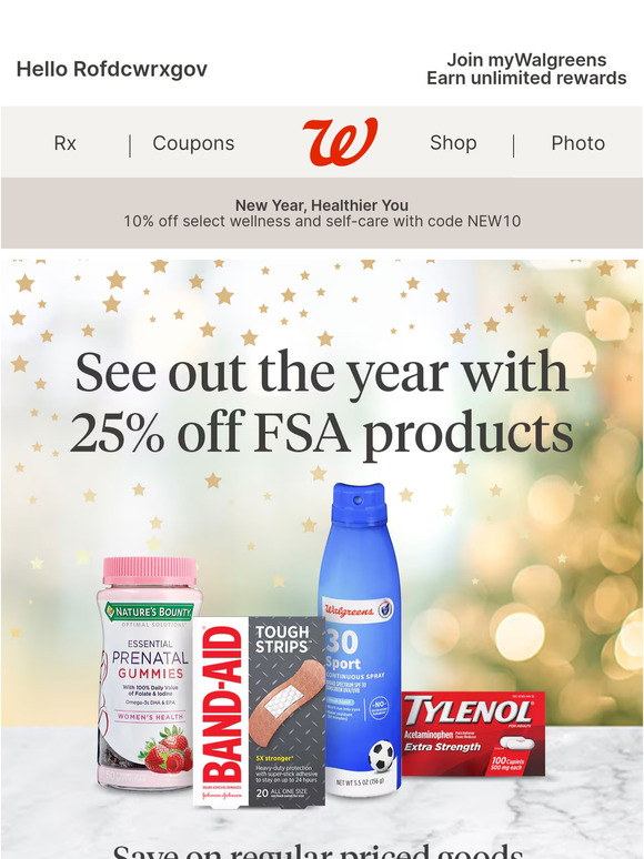 Walgreens: 🎉 Hurry! 25% Off All Regular-Priced FSA Products! 🎉 | Milled