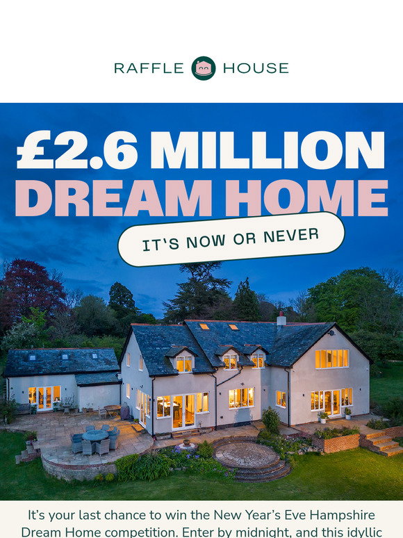 Raffle House: Just HOURS left to win this £2.6M Dream Home 🍾 | Milled