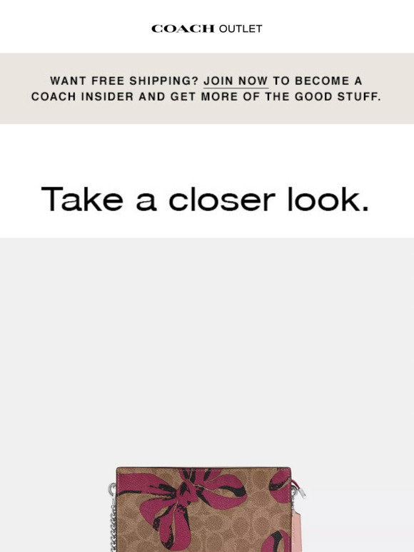 Coach: The Slim Crossbody Bag In Signature Canvas With Bow Print Is ...