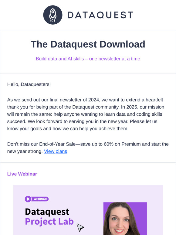 Dataquest: Thank you | Milled