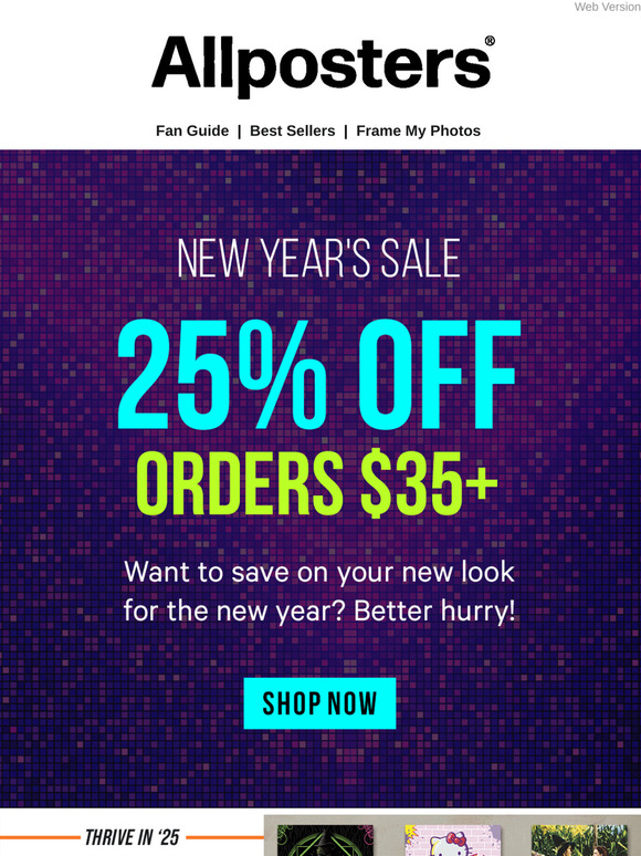 AllPosters Email Newsletters: Shop Sales, Discounts, and Coupon Codes