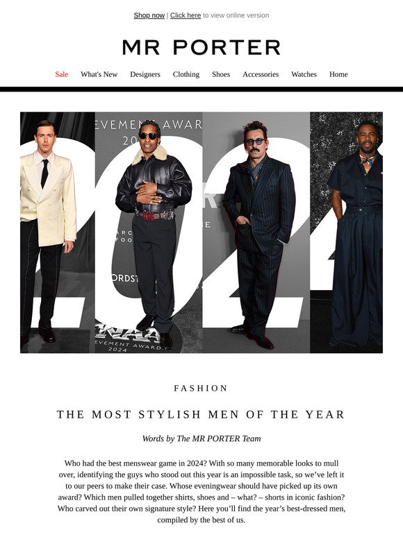 MR PORTER: The best-dressed men of 2024 | Milled