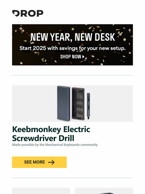 Drop: Keebmonkey Electric Screwdriver Drill, Waizowl Starry Poems PBT ...