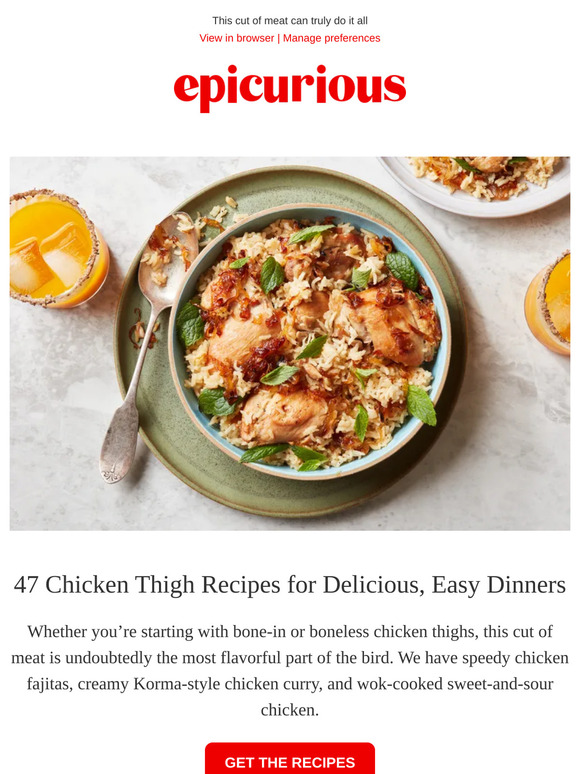 Epicurious: 47 easy, delicious chicken thigh dinners | Milled
