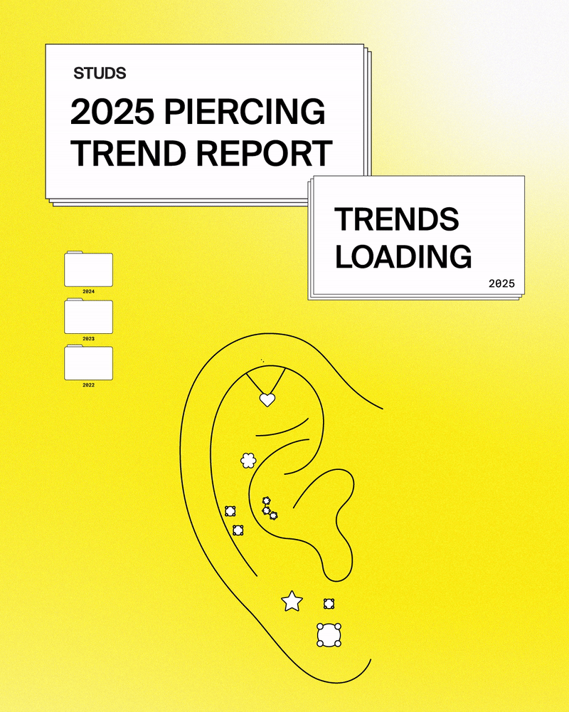 Studs: THE 2025 PIERCING TREND REPORT IS IN. | Milled