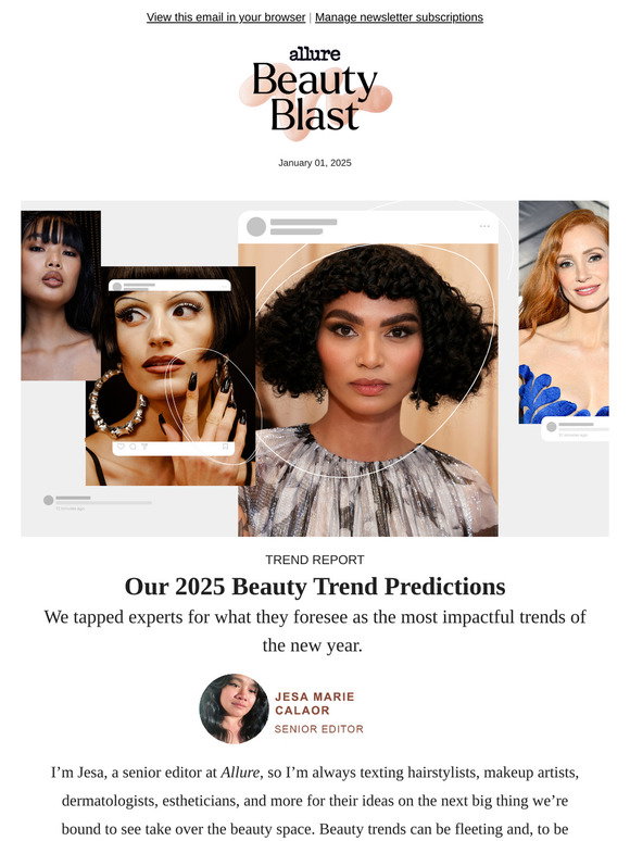 Allure: Behold, Our 2025 Beauty Trend Predictions—All In One Place | Milled