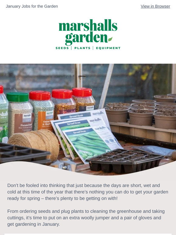 Marshalls Seeds: January in The Potting Shed | Milled