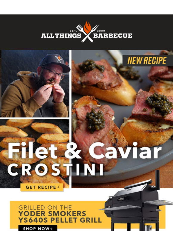 All Things Barbecue: NEW RECIPE: Beef Filet and Caviar Crostini | Milled
