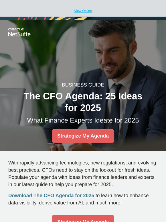 NetSuite: CFO Guide: 25 Ideas for 2025 | Milled