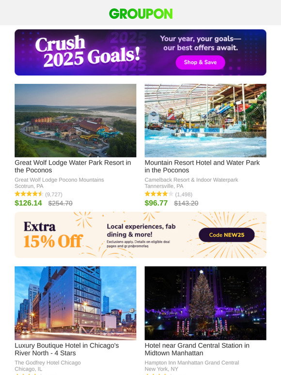 Groupon: Great Wolf Lodge Water Park Resort in the Poconos and More ...