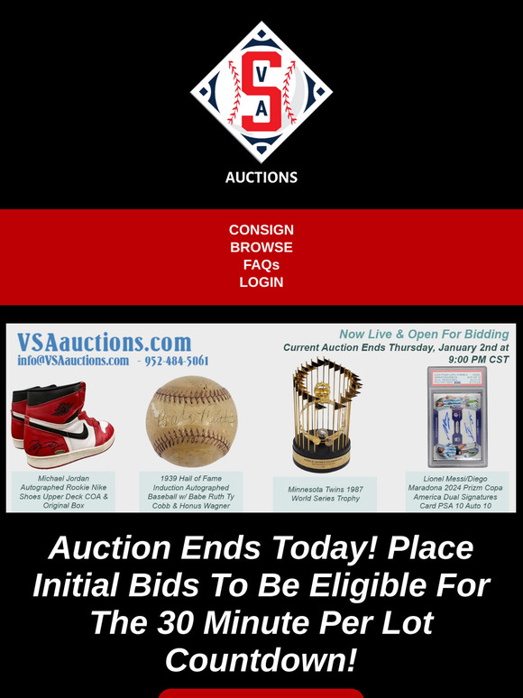 Beckett: VSA Auction *Ends TODAY* Last Chance to Place Initial Bids ...