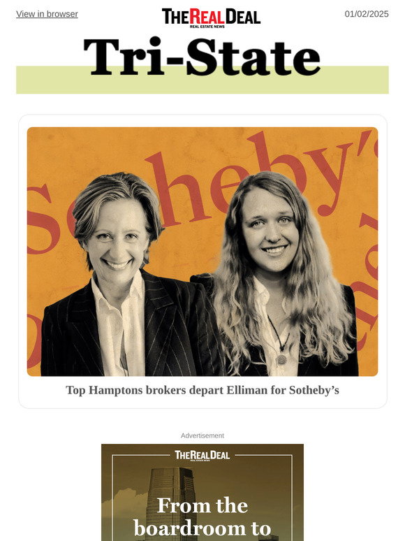 The Real Deal: Top Hamptons brokers depart Elliman for Sotheby’s; Eli ...