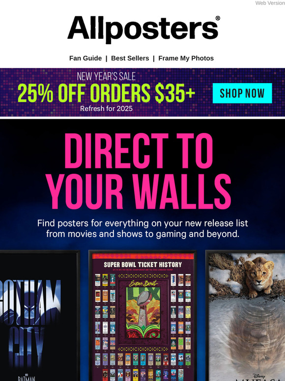 AllPosters Email Newsletters: Shop Sales, Discounts, and Coupon Codes
