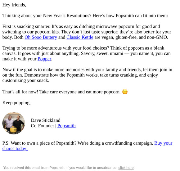 Popsmith: Resolutions you’ll actually keep | Milled