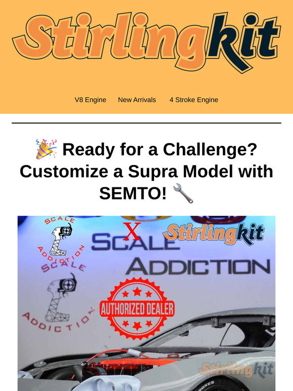 Stirlingkit: 🚗 Build Your Own Supra: Start with SEMTO Engine🚀 | Milled