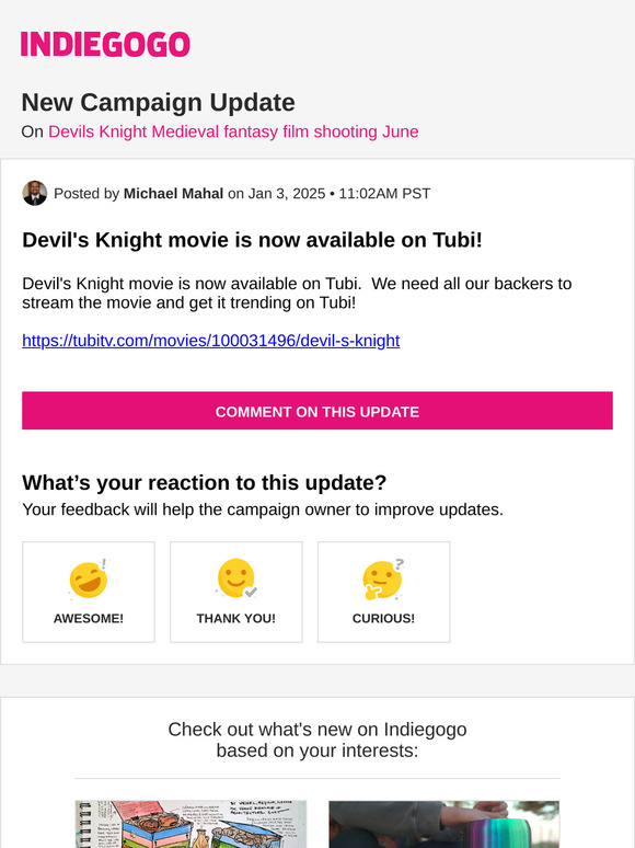 Indiegogo: 📢 Update #354 from Devils Knight Medieval fantasy film shooting June | Milled