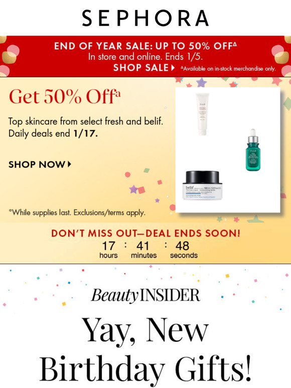 Sephora: 🎉 Sephora Shopper, we’re celebrating your birthday this year ...
