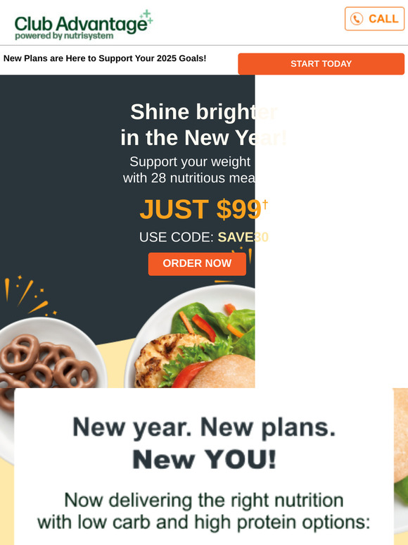 Nutrisystem: 🎯 Start Strong in 2025 with Our Exclusive $99 Offer! | Milled