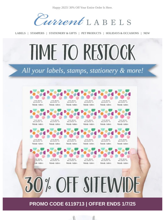 Current Labels: Restock your labels for 2025 30% Off | Milled