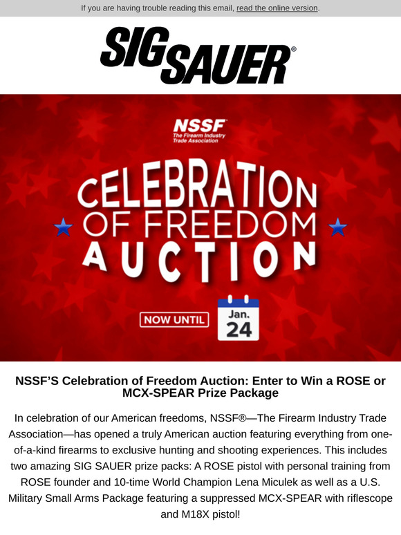 SIG SAUER: Enter to Win a ROSE or MCX-SPEAR Prize Package with NSSF ...