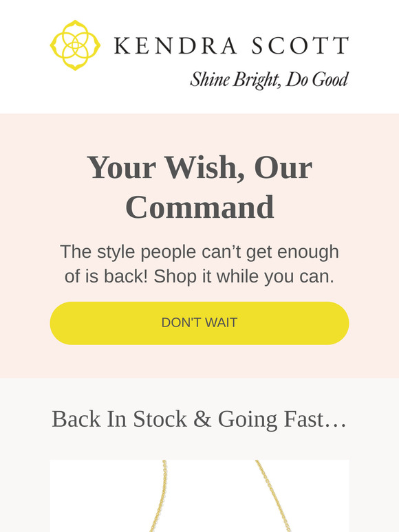 Kendra Scott Restock Alert Milled