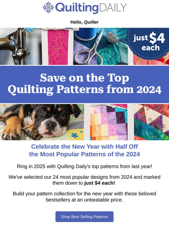 Fons & Porter: Quilting Daily's 2024 Most Popular Patterns - Just $4 ...