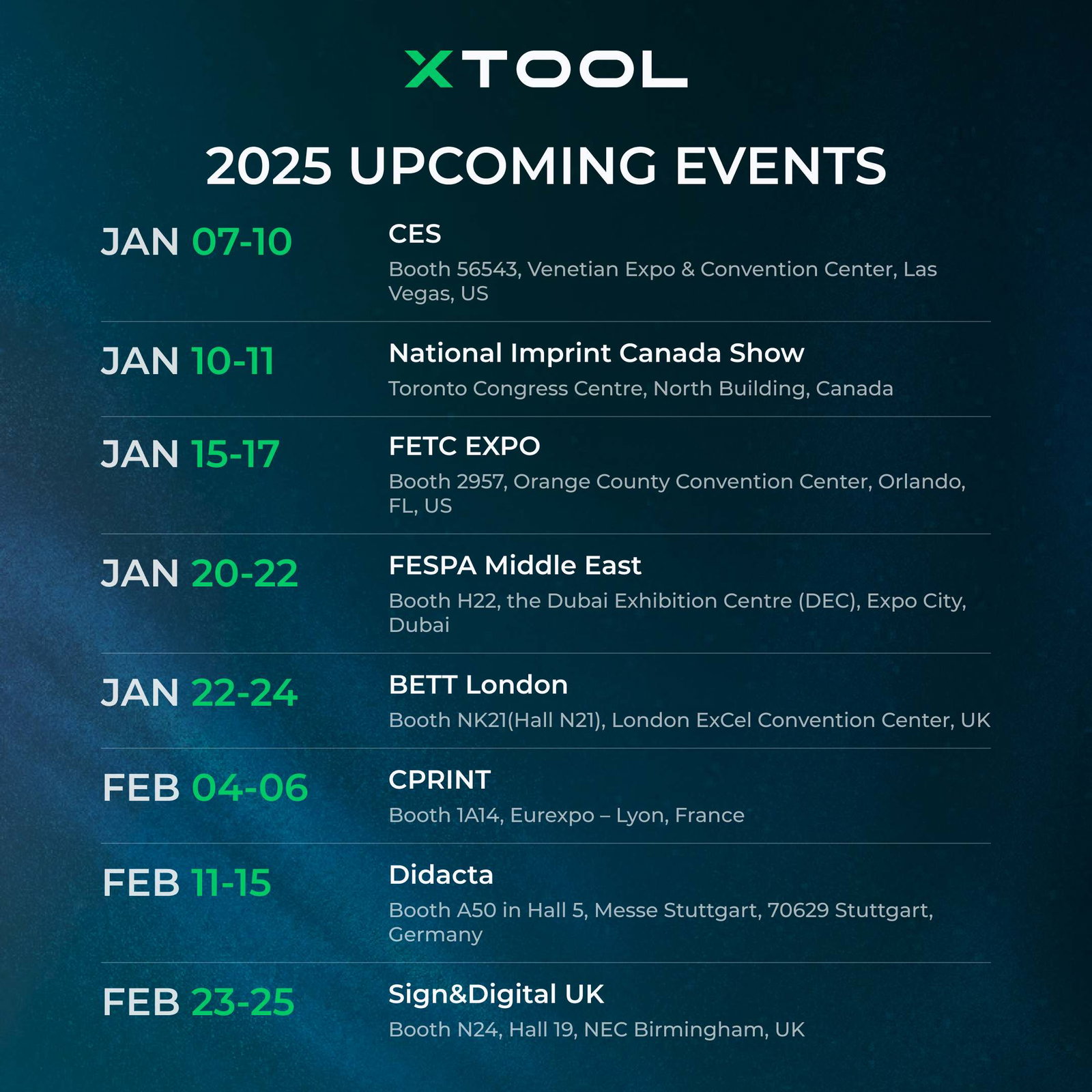 xTool: You're invited: Meet xTool at 2025 Events🤩 | Milled