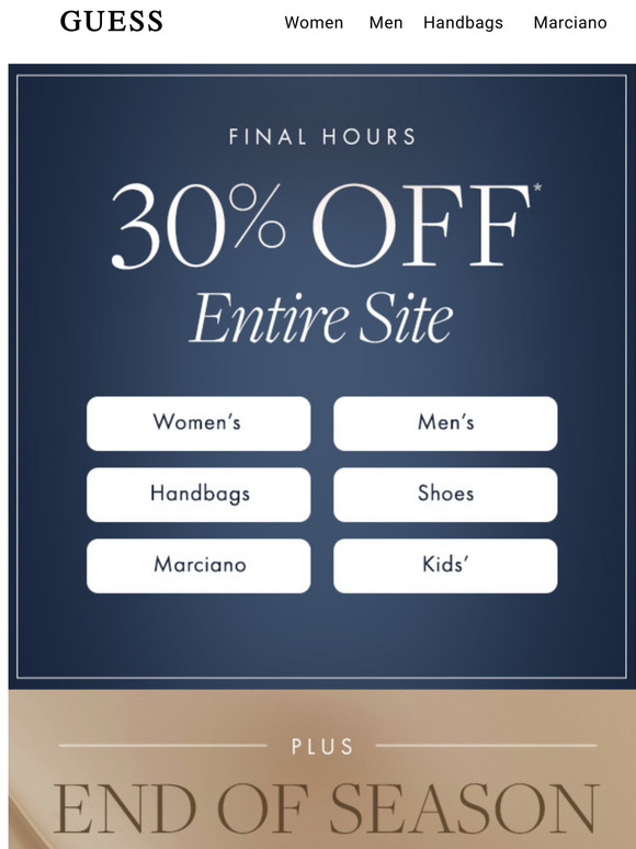 GUESS Email Newsletters: Shop Sales, Discounts, and Coupon Codes