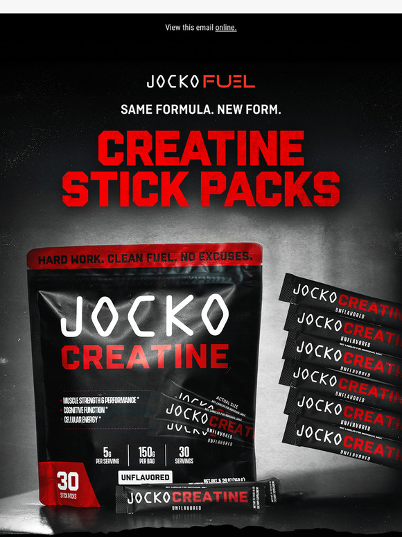 Jocko Fuel: NEW Creatine Stick Packs 💪 | Milled