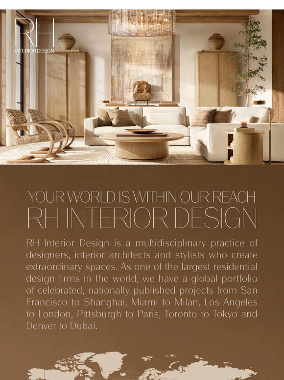 Restoration Hardware: Your Home, Reimagined. RH Interior Design. | Milled