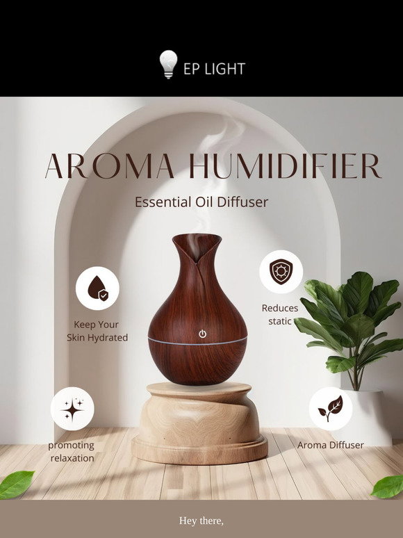 EP Designlab: Ultrasonic Aroma Humidifier Essential Oil Diffuser | Milled