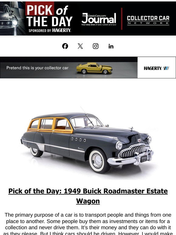 ClassicCars: Pick of the Day: 1949 Buick Roadmaster Estate Wagon | Milled
