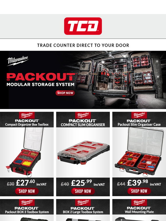 Trade Counter Direct: Milwaukee PACKOUT Modular Storage | Milled