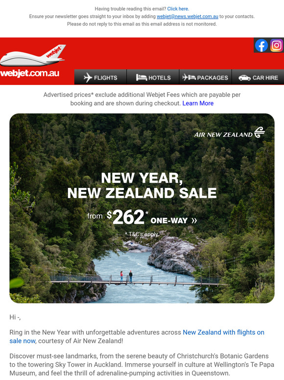 Webjet: Auckland from $262* one-way during Air New Zealand's sale! | Milled