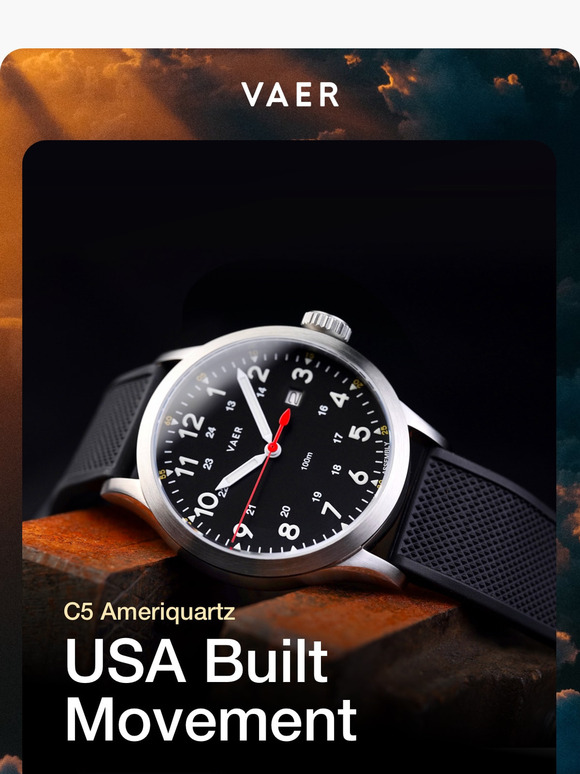 Vaer Watches: All New: C5 Ameriquartz Field - Only $279 | Milled