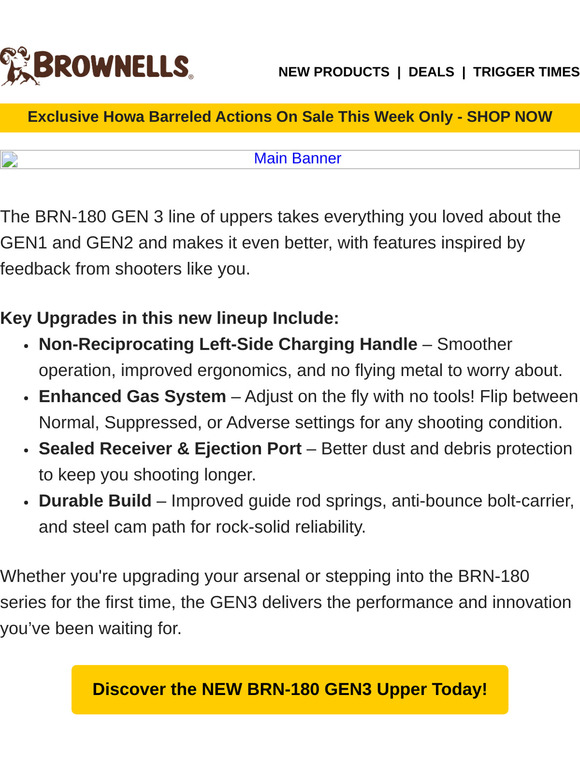 Brownells: Check Out the NEW BRN-180 Gen 3! | Milled