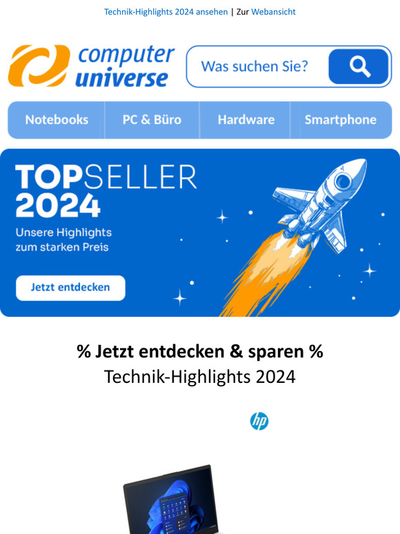Computeruniverse: 🚀 Best of Topseller 2024 | Hisense 4K UHD Smart-TV zum Sparpreis | Milled